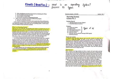 Operating System Notes Computer Science Ppt