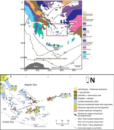 Α A Simplified Tectonic Map Showing The Major Tectonic Zones Above