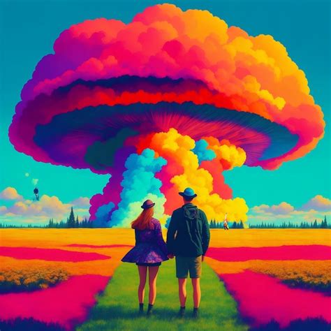 Premium Photo Artwork Of People Or Person Standing On A Field