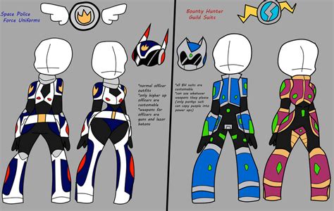 Police Force Suits And Bounty Hunter Suits Ref By Cyberpunkygoose On