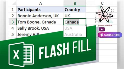 Flash Fill In Excel Flash Fill Flash Fill Vs Many Formulas Youtube