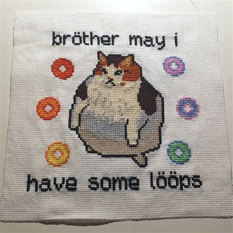 Brother May I Have Some Loops Cat Meme Funny Modern Etsy Subversive