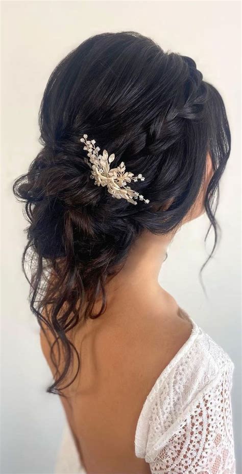 35 Enchanting Hairstyles For A Fairytale Wedding Dark Hair Braided Updo