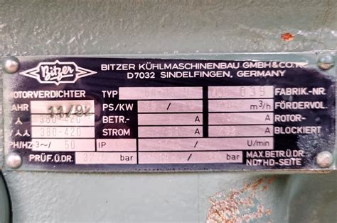 Used Bitzer 6h 35 2y Tank Aggregate Hos Bv