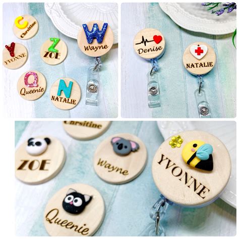 Emoji Handmade Personalized Name Badge Cartoon Name Badge Etsy