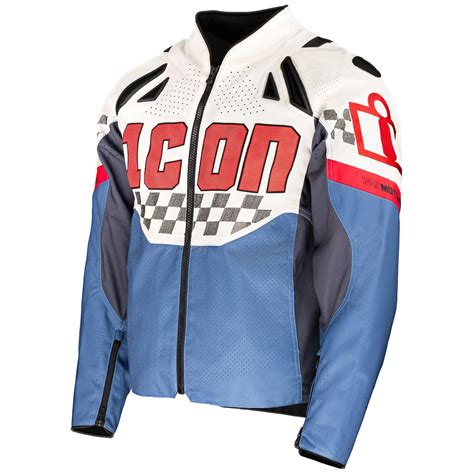 Icon Contra 3 Perforated Textile Jacket Hero White Free Uk Delivery