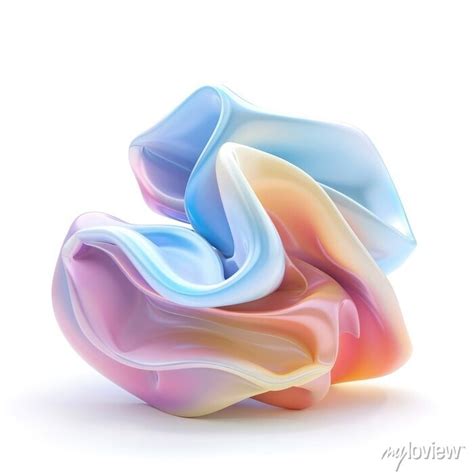 A Digitally Created Abstract Swirl With A Soft Pastel Color Palette • Wall Stickers Organic