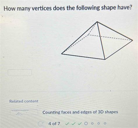 solved how many vertices does the following shape have related