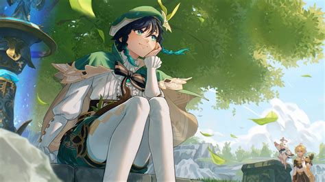 Meofthoois Aether Genshin Impact Paimon Genshin Impact Venti Genshin Impact Genshin