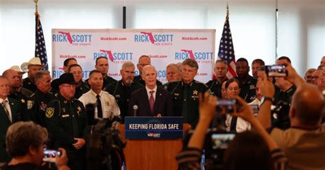 Rick Scott Showcases Law Enforcement Support As Reelection Bid Nears