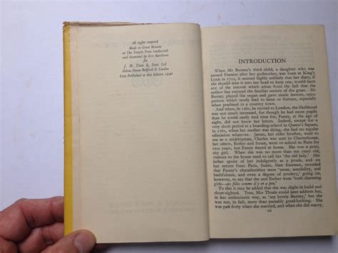 The Diary Of Fanny Burney By Lewis Gibbs Good Hardcover 1940 1st