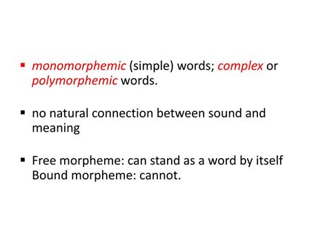 Ppt Morphology Studies The Internal Structure Of Words Powerpoint
