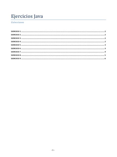 Ejercicios Java Colecciones Pdf