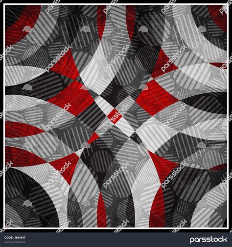 طرح روسری آبرنگی پترن هندسی با تکسچر قرمز طوسی مشکی 1654847