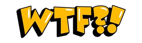 Premium Vector | Wtf comic font letters
