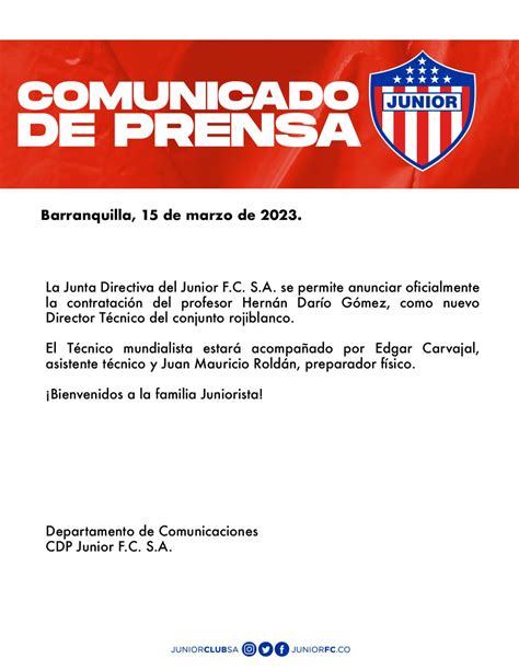 Junior de Barranquilla oficializó a Bolillo Gómez como entrenador Infobae