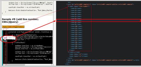 Htmlcss Htmlのpre Codeタグ内に記述したソースコードに行番号を追加するには