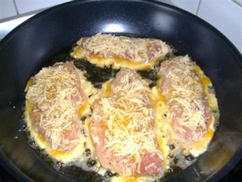 Senfschnitzel in Käsekruste einfach von Mixer