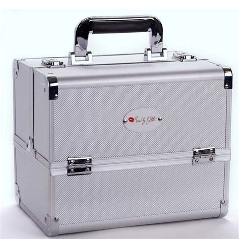 Light Blue Diamond Makeup Case Mirror Style