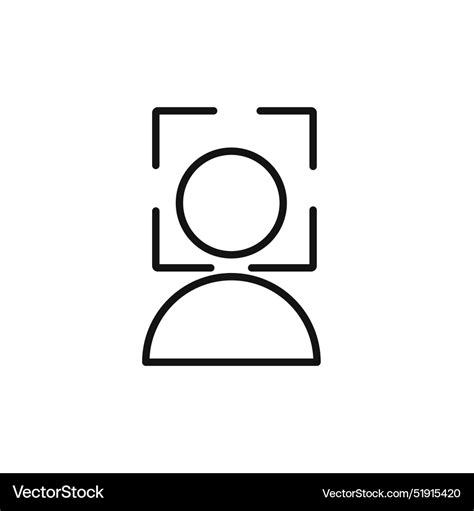 face detection icon set collection for web vector image
