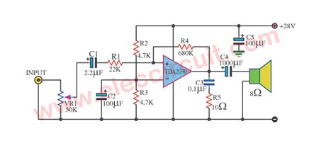 Multi Purpose Amplifier Using Tda2030 Circuit