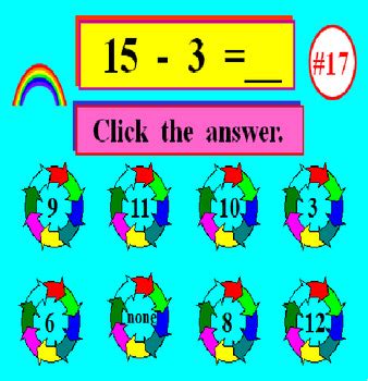 Subtraction Facts PowerPoint Revised And Self Correcting By David Filipek