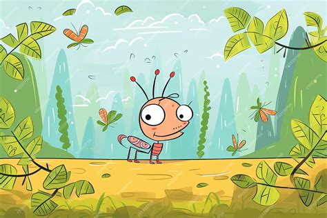 Premium Photo Insect Adventures Illustration Of Cartoon Stick Insect