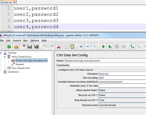Receiving Error While Passing Dynamic Values From Csv In Jmeter Stack