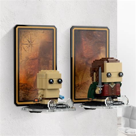 Wall Mounted Display For Lego® Brickheadz Frodo™ And Gollum™ 40630