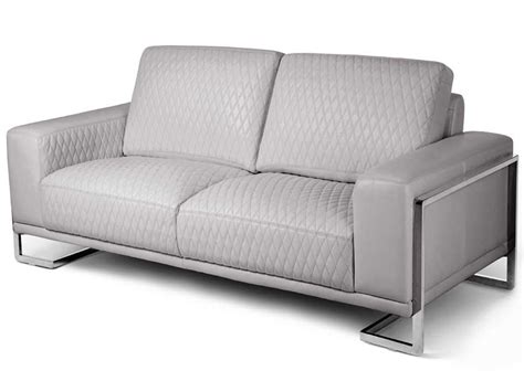 Michael Amini Mia Bella Gianna 2 Seat Top Grain Leather Loveseat Light
