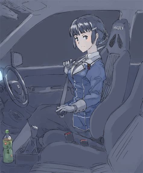 Safebooru 1girl Bangs Black Hair Black Skirt Blunt Bangs Bottle
