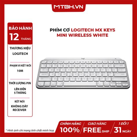 Bàn Phím Cơ Logitech Mx Keys Mini Wireless White Máy Tính Biên Hòa