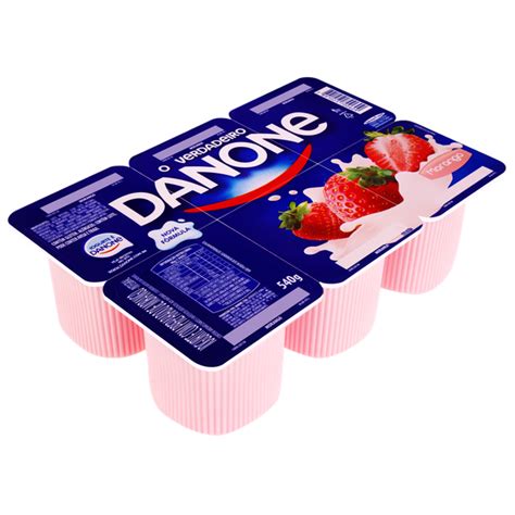 Iogurte Danone Polpa Morango C 6 510g Supertem