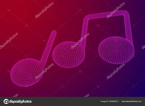 Music Note Mensural Musical Notation Note Value Music Staff Wireframe