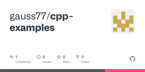 Github Gauss77 Cpp Examples