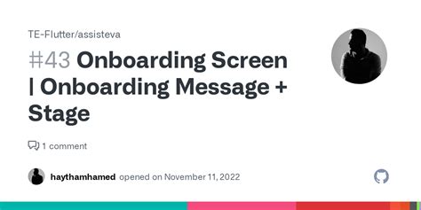 Onboarding Screen Onboarding Message Stage Issue 43 TE Flutter