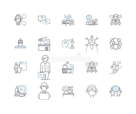 Operator Assembler Line Icons Collection Machinery Assembly Operator Manufacturing Parts