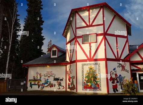 The Santa Claus House At SantaLand North Pole Alaska USA With Christmas