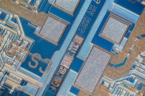 Microchip Surface Light Micrograph Stock Image C056 3016 Science