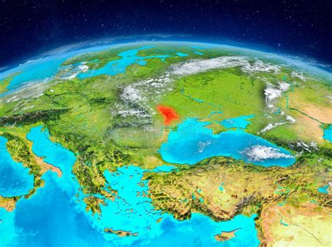 Moldova on Earth stock photo. Image of globe, moldovan - 106995570