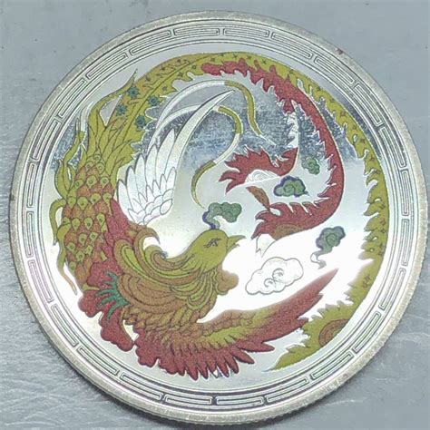 Yahooオークション 651”アジアコイン 鳳凰記念硬貨 鳳凰涅槃 絵銭