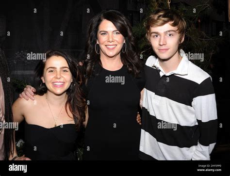 Mae Whitman Lauren Graham And Miles Heizer Attending The 100th Episode