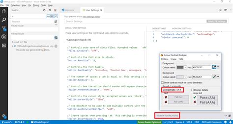 Notification Header Text Does Not Meet Color Contrast Ratio · Issue 52684 · Microsoftvscode
