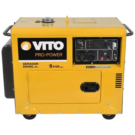 Groupe électrogène KVA VITOPOWER CM W Monophasé DIESEL Silencieux litres