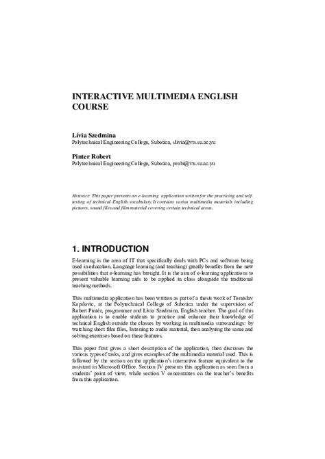 Pdf Interactive Multimedia English Course