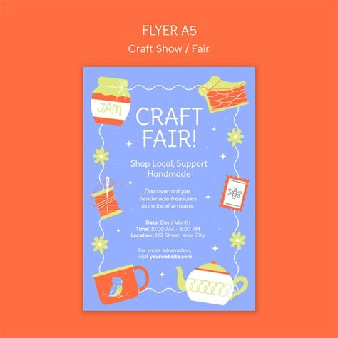 Free Psd Craft Fair Template Design