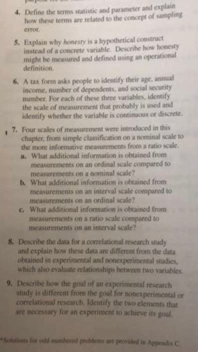 4 Define The Terms Statistic And Parameter And