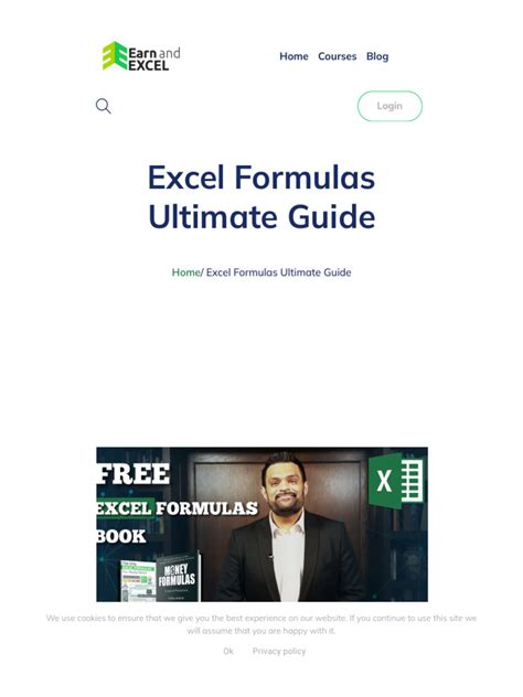 Excel Formulas Ultimate Guide Earn And Excel Pdf Summation