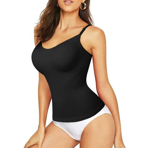 Qric Shapewear Tops For Women Tummy Control Body Shaper Cami With Built
