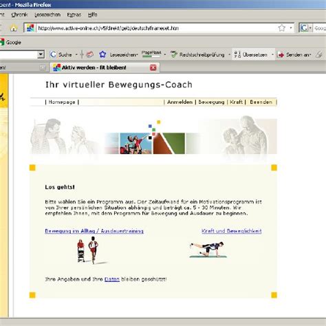Screenshot Of The Tailored Intervention Download Scientific Diagram
